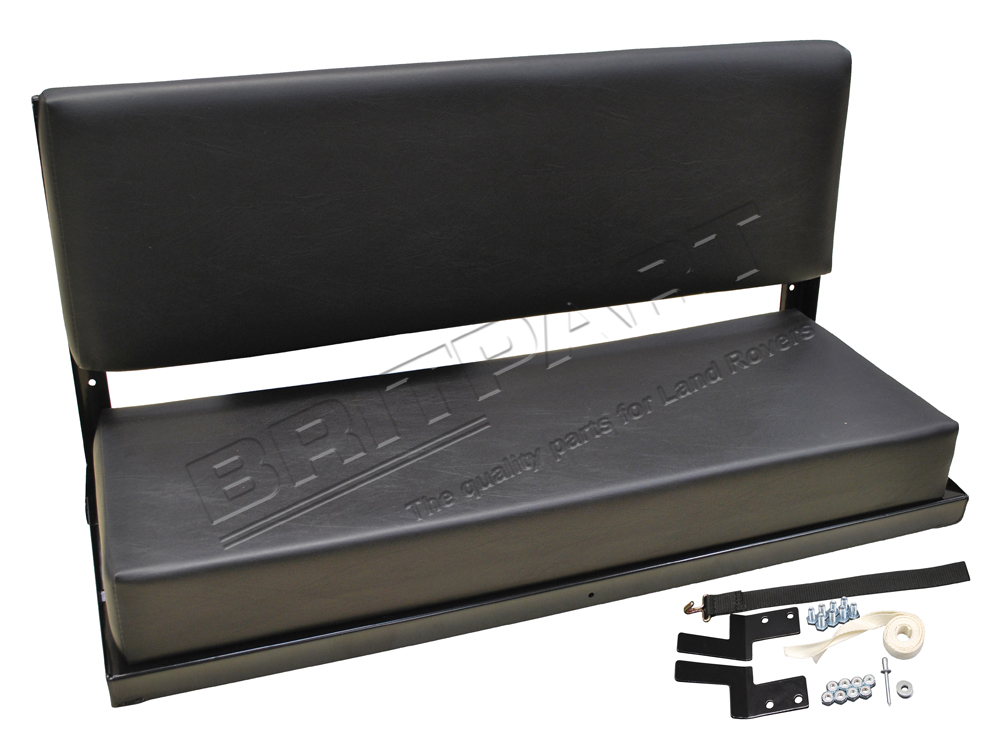 Land Rover Series & Defender 2 Man Folding Rear Bench Seat - Black ...